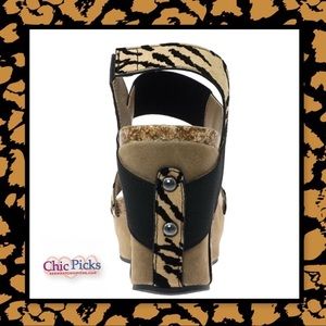 Pierre Dumas | Shoes | Catch A Tiger By The Toe Platform Wedge Sandals ...